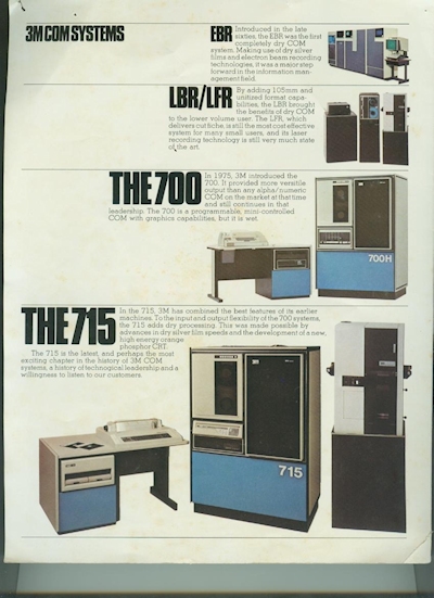 The 3M/BetaCom, Model 715 Computer Output Microfilm System